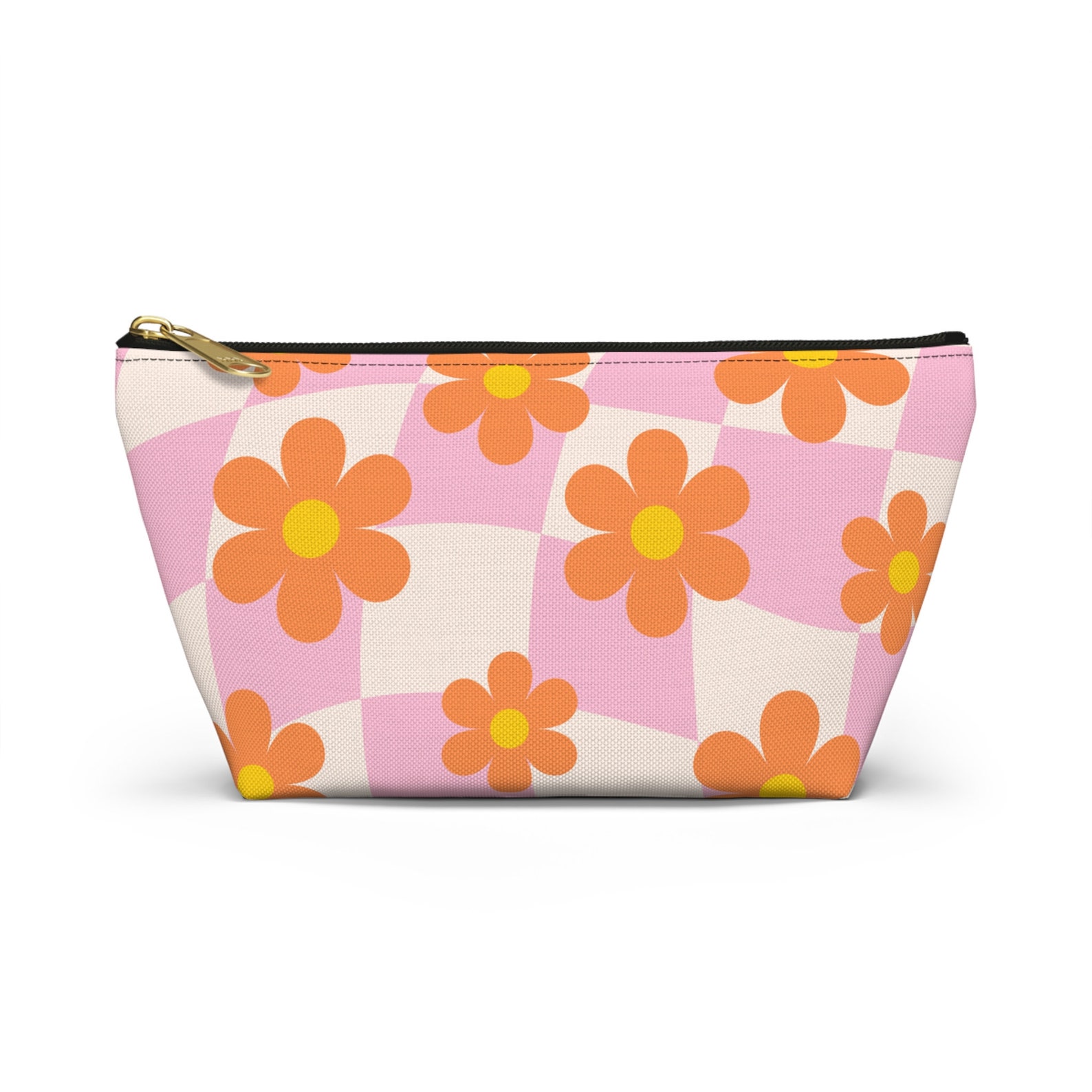 Preppy Flower Accessory Pouch, Makeup Pouch, Cosmetic Bag, Travel Pouch ...