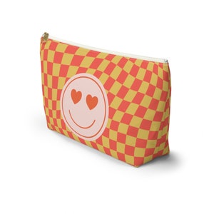 Retro Smiley Face Preppy Accessory Pouch, Makeup Pouch, Cosmetic Bag ...