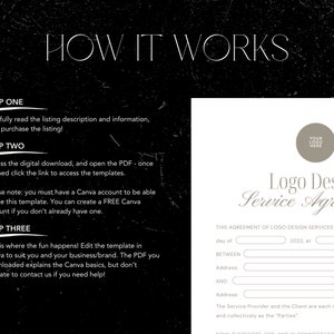 Editable Logo Design Service Agreement Template, Graphic Design ...