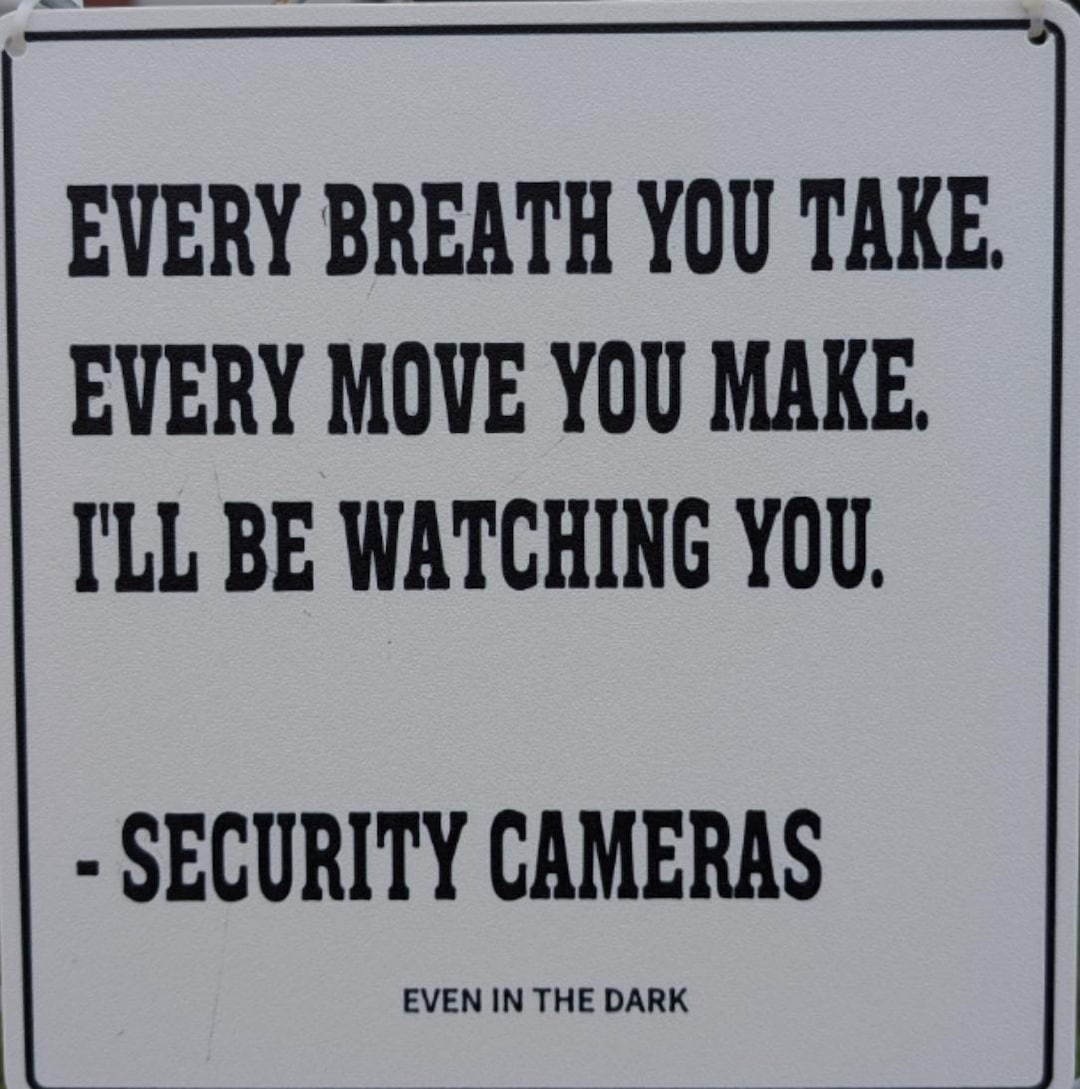 Security Camera Sign, Funny Sign, CCTV Sign, Security Camera - Etsy