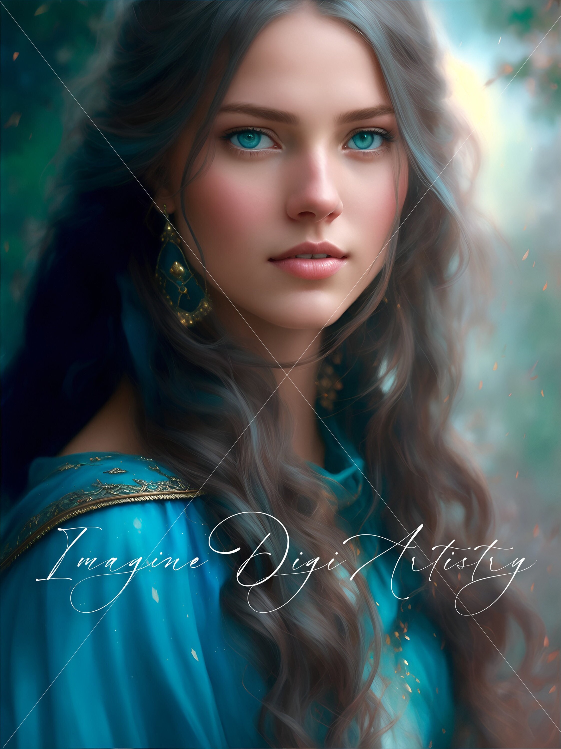 Slovenian Beauty in Medieval Dress premium, Digital Art for Wallpaper ...