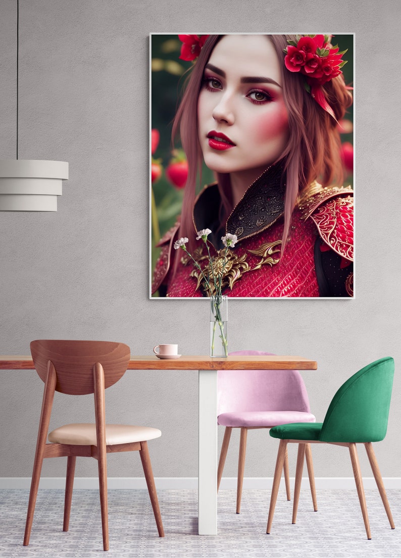 Modern Female Vampire Wearing Strawberry Outfit Digital Art - Etsy