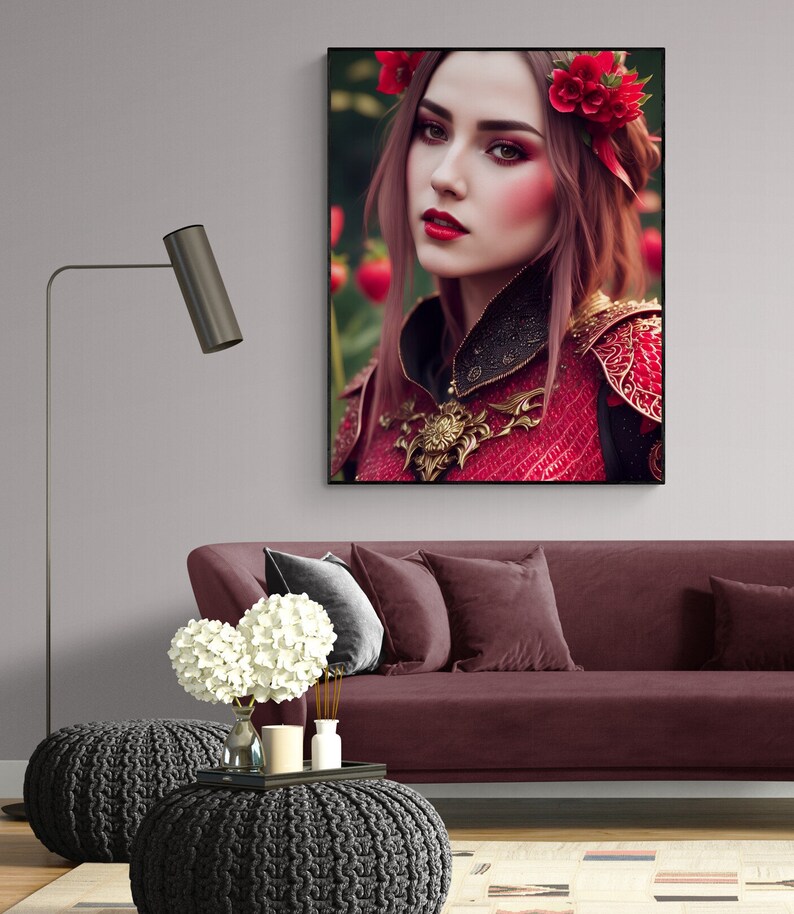 Modern Female Vampire Wearing Strawberry Outfit Digital Art - Etsy