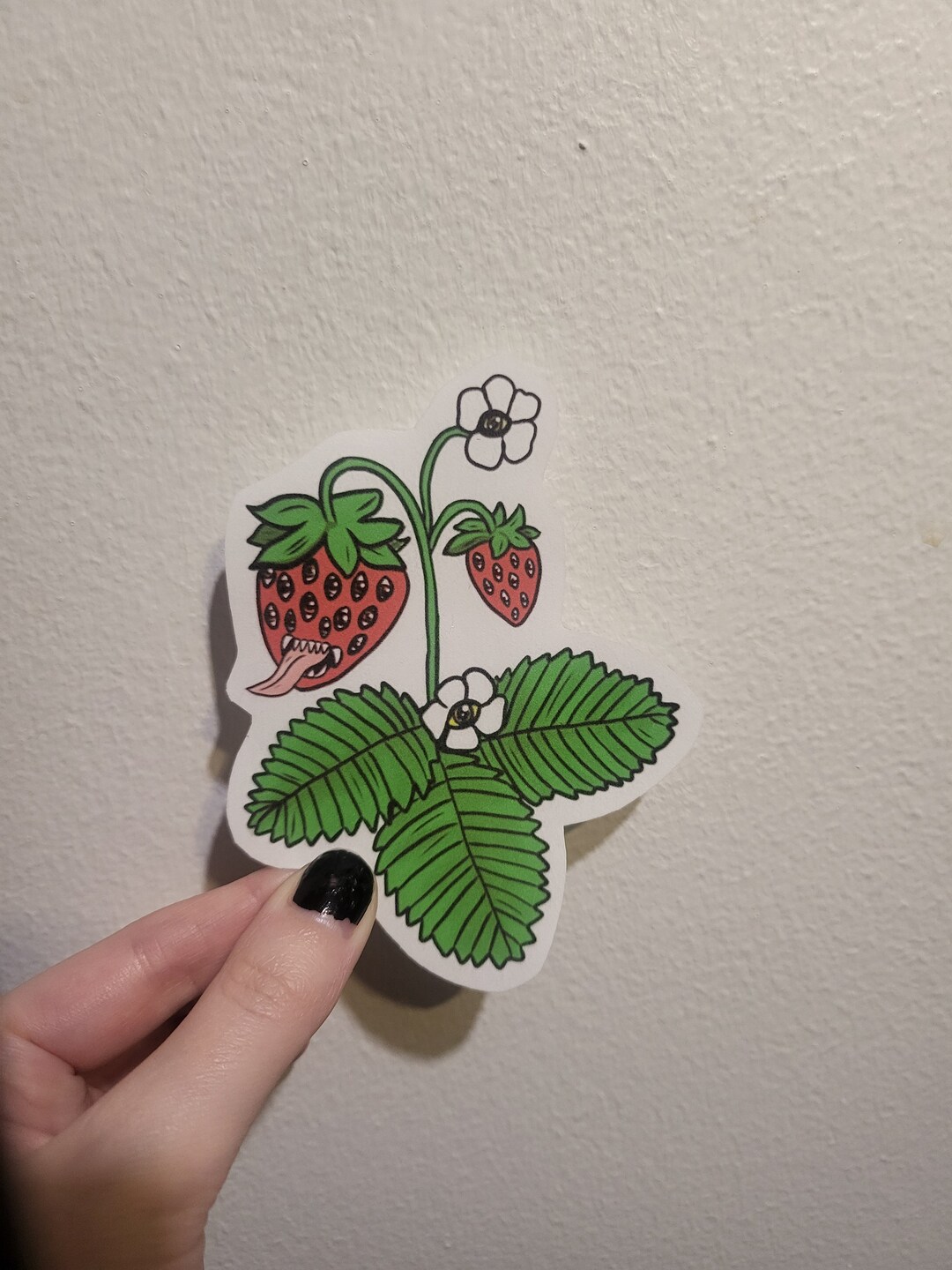 Spooky Strawberry Sticker Halloween Berry Art - Etsy
