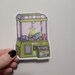 Claw Machine Vinyl Sticker, Cute Cosmic Plushie Vending Machine, UFO ...