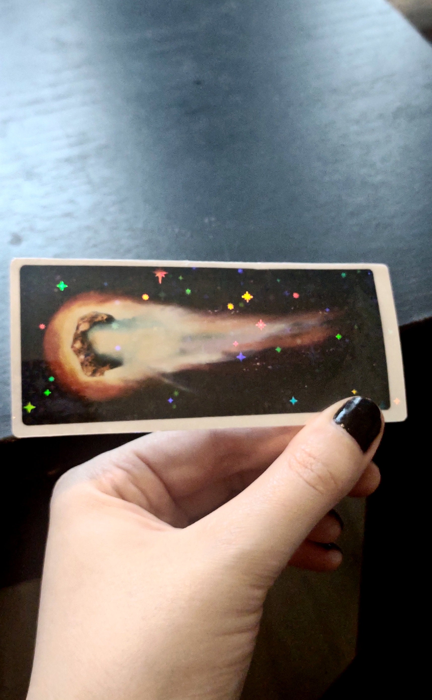 Comet Sticker Holographic Space Art Asteroid Meteorite Science ...