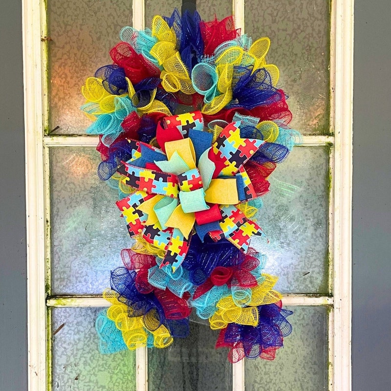 Autism Wreath - Etsy
