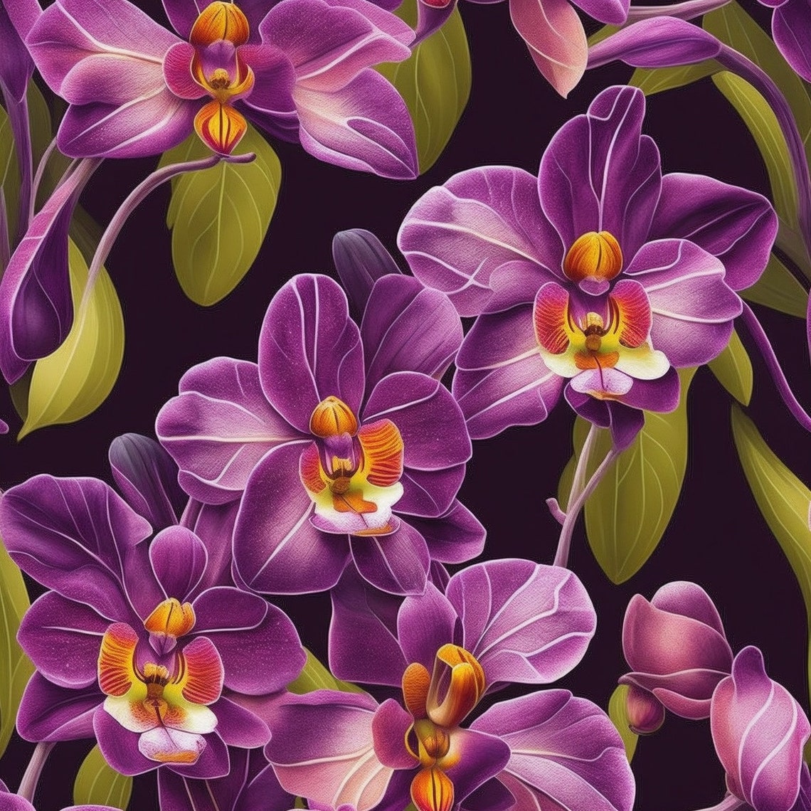 Orchid Pattern - Etsy