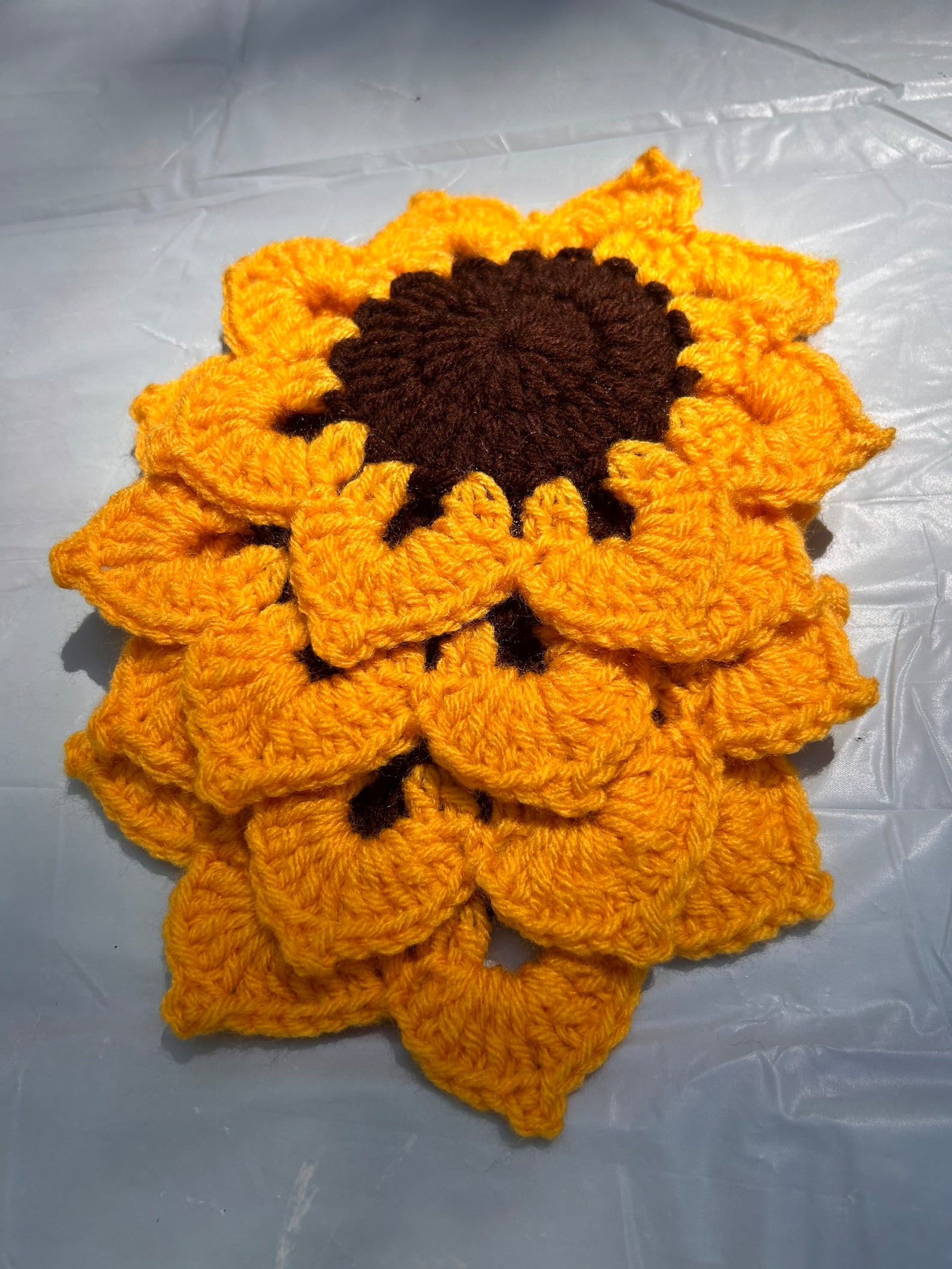 Handmade Sunflower Crochet Table Set Handmade Sunflower Crochet ...