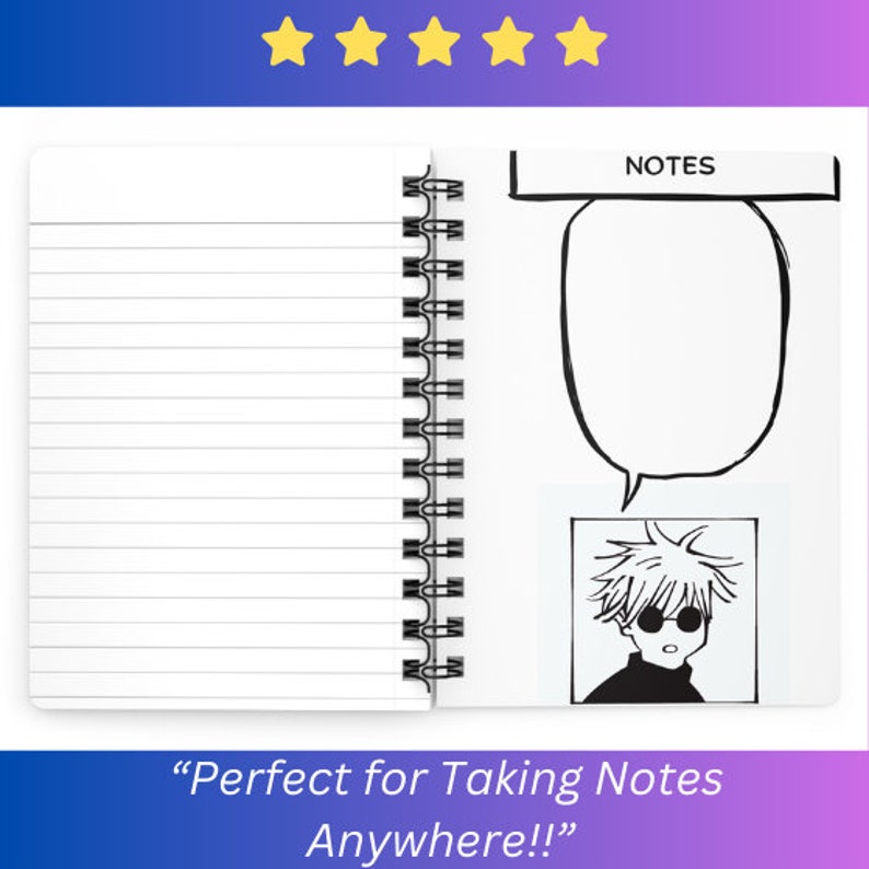 Gojo Satoru Notebook, Jjk Merch, Gojo Merch, Jujutsu Kaisen Journal 150 ...