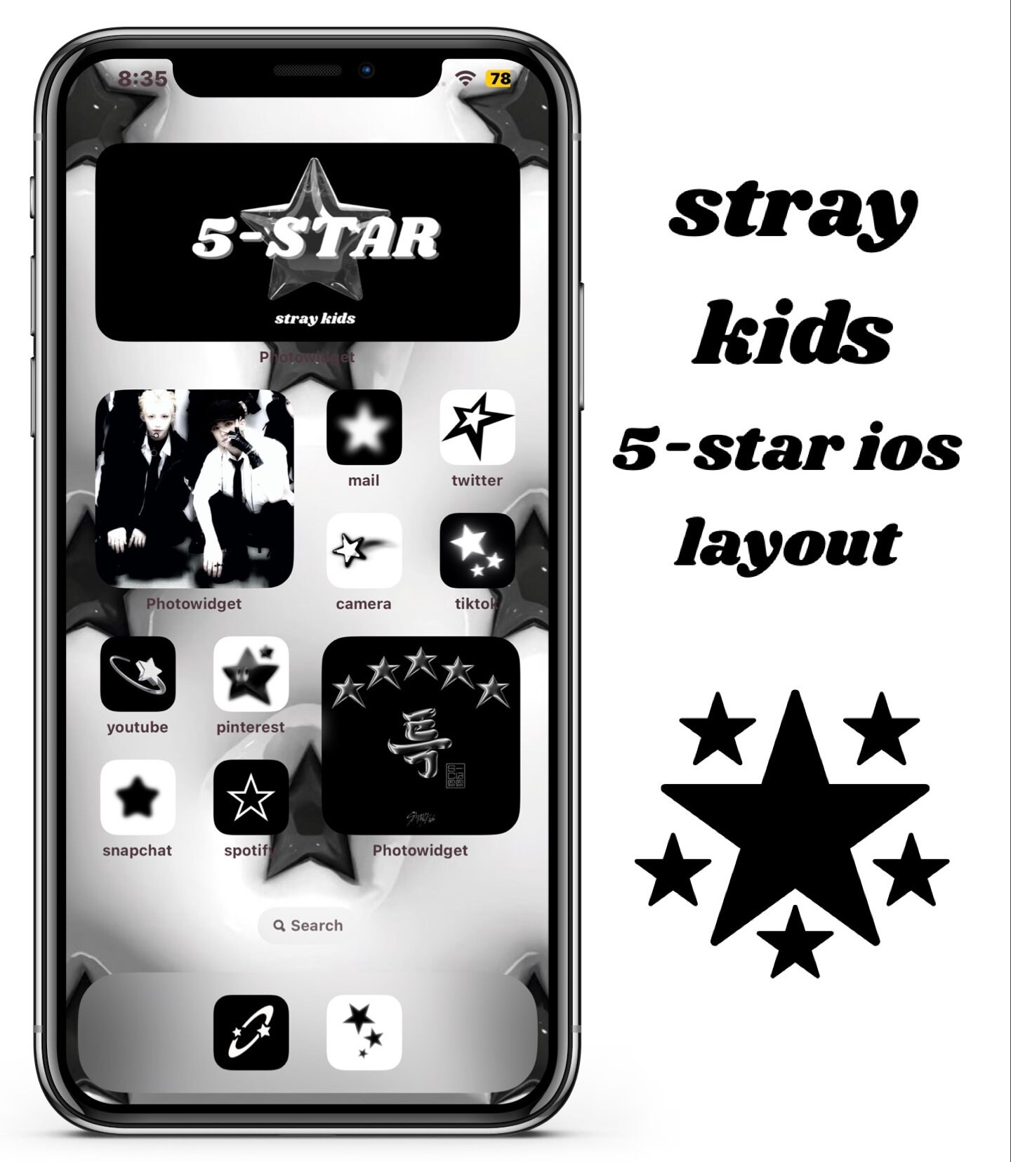 Stray Kids 5-star Ios Layout Skz 5-star Custom iPhone Layout - Etsy