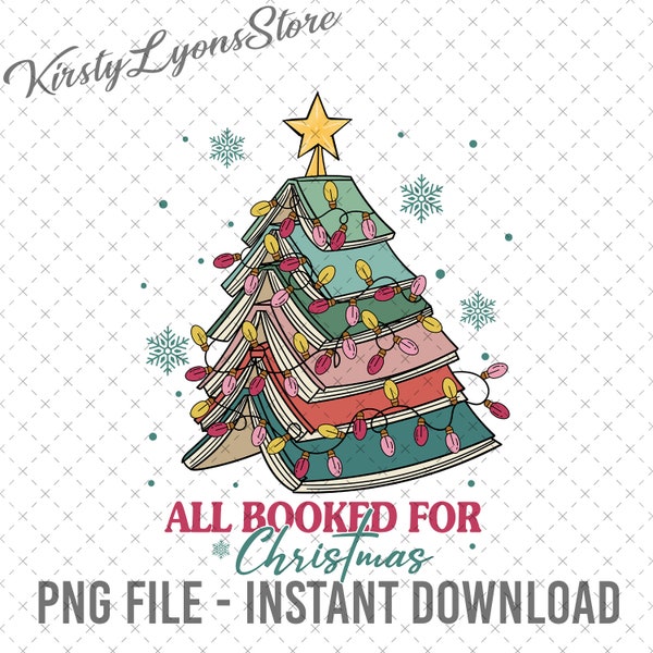 All Booked for Christmas Png - Etsy