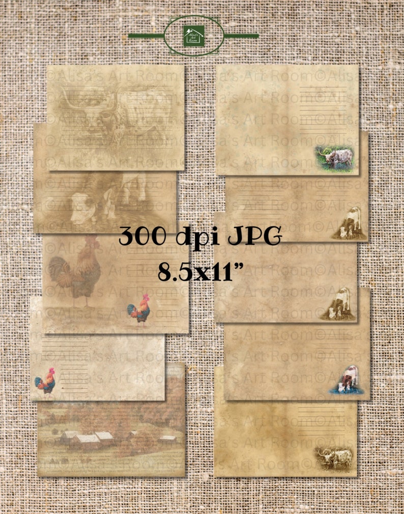 Farmhouse Digital Papers - Etsy