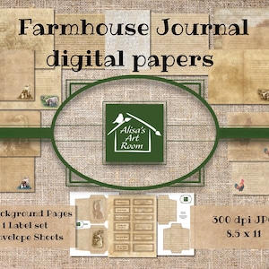 Farmhouse Digital Papers - Etsy