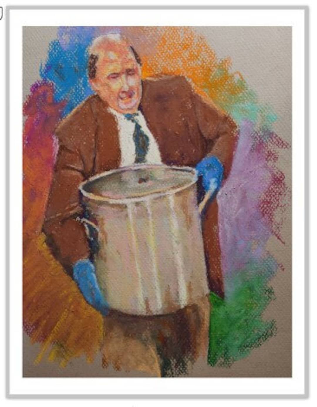 Kevin From the Office 9x12 Print Funny Chili Spill Scene Colorful Fan ...