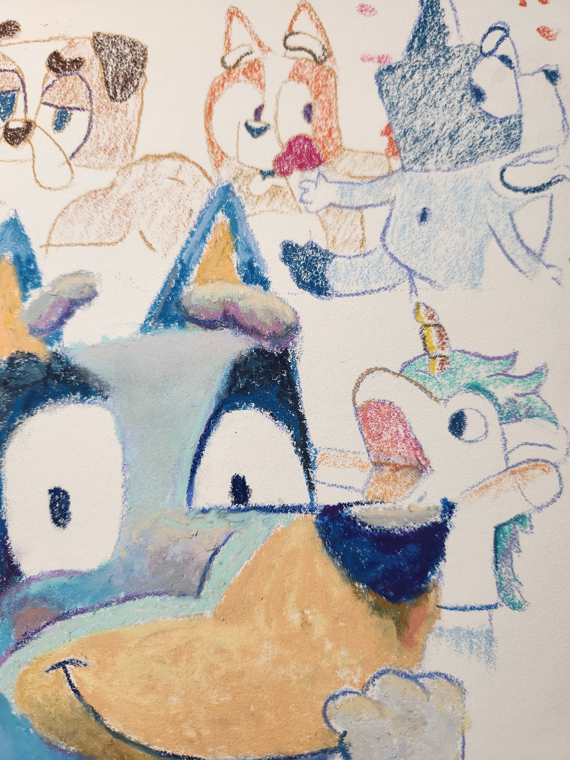 Bluey Unframed Print 12x18 Cheeky Bluey & Favorite Scenes Winston ...