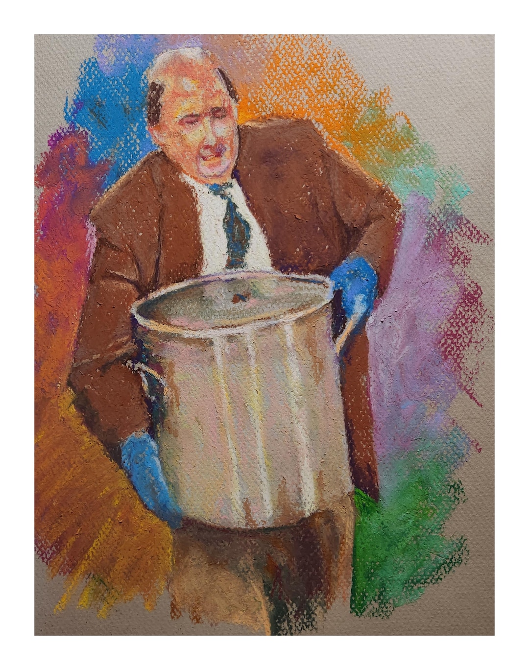 Kevin From the Office 9x12" Print | Funny Chili Spill Scene | Colorful ...