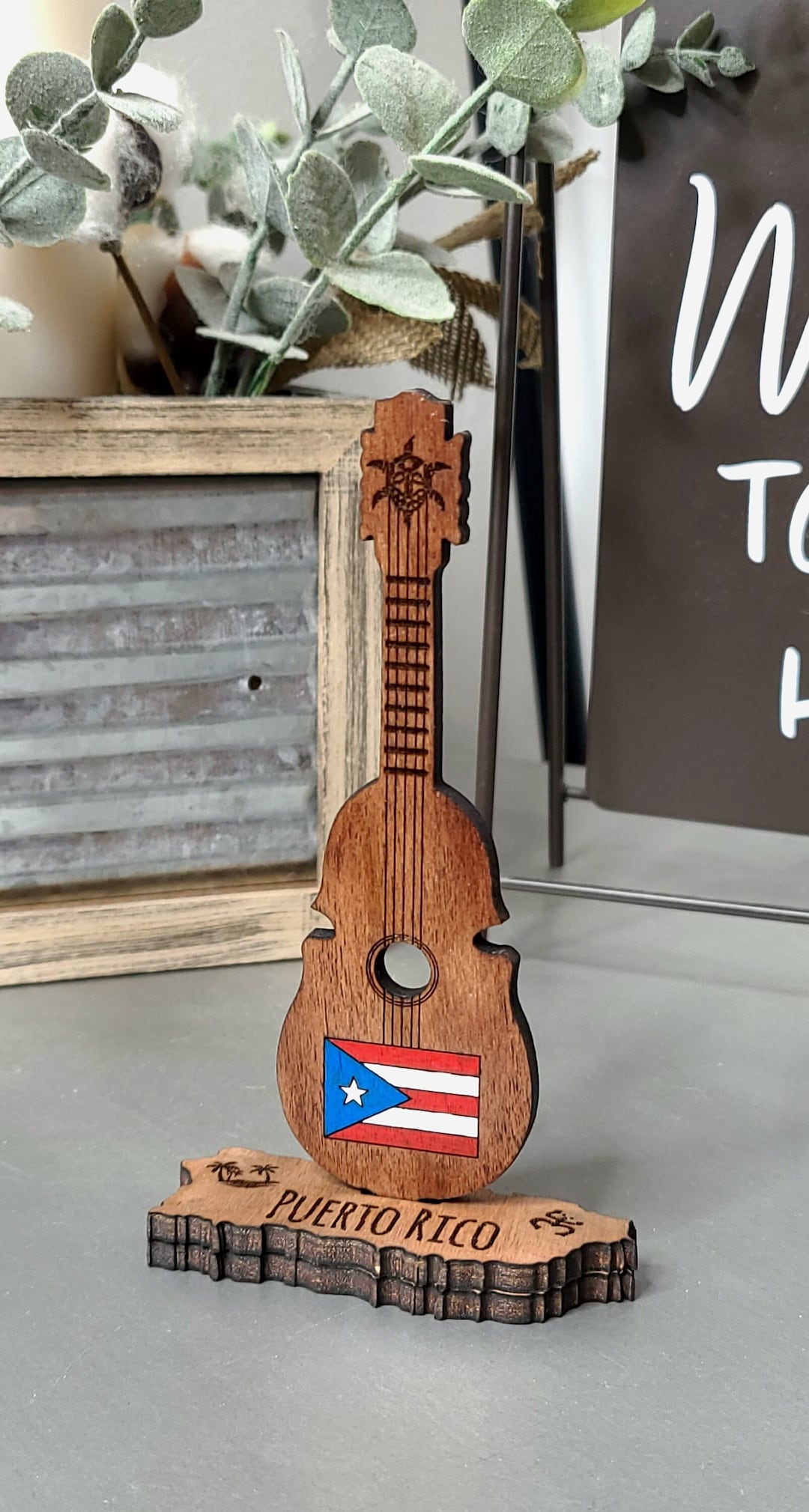 Cuatro Boricua Display: Puerto Rican Souvenir, Cuatro Puertorriqueño - Etsy