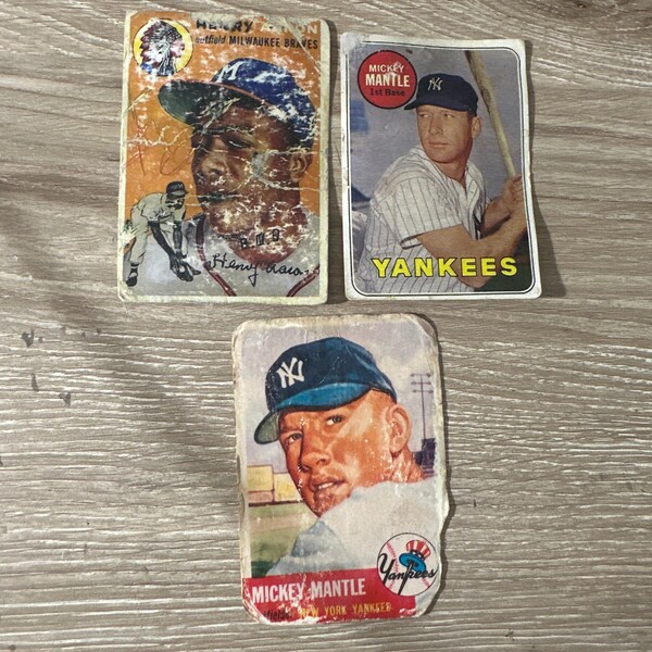 Mickey Mantle Reprint Cards - Etsy