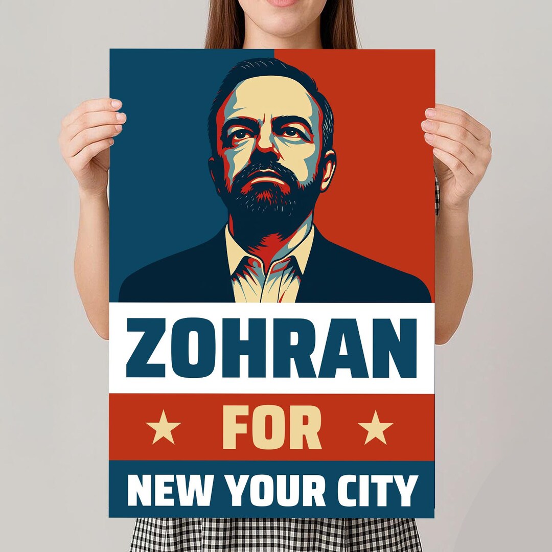 Zohran for New York City Sign PRINTABLE, Zohran Mamdani Poster for ...