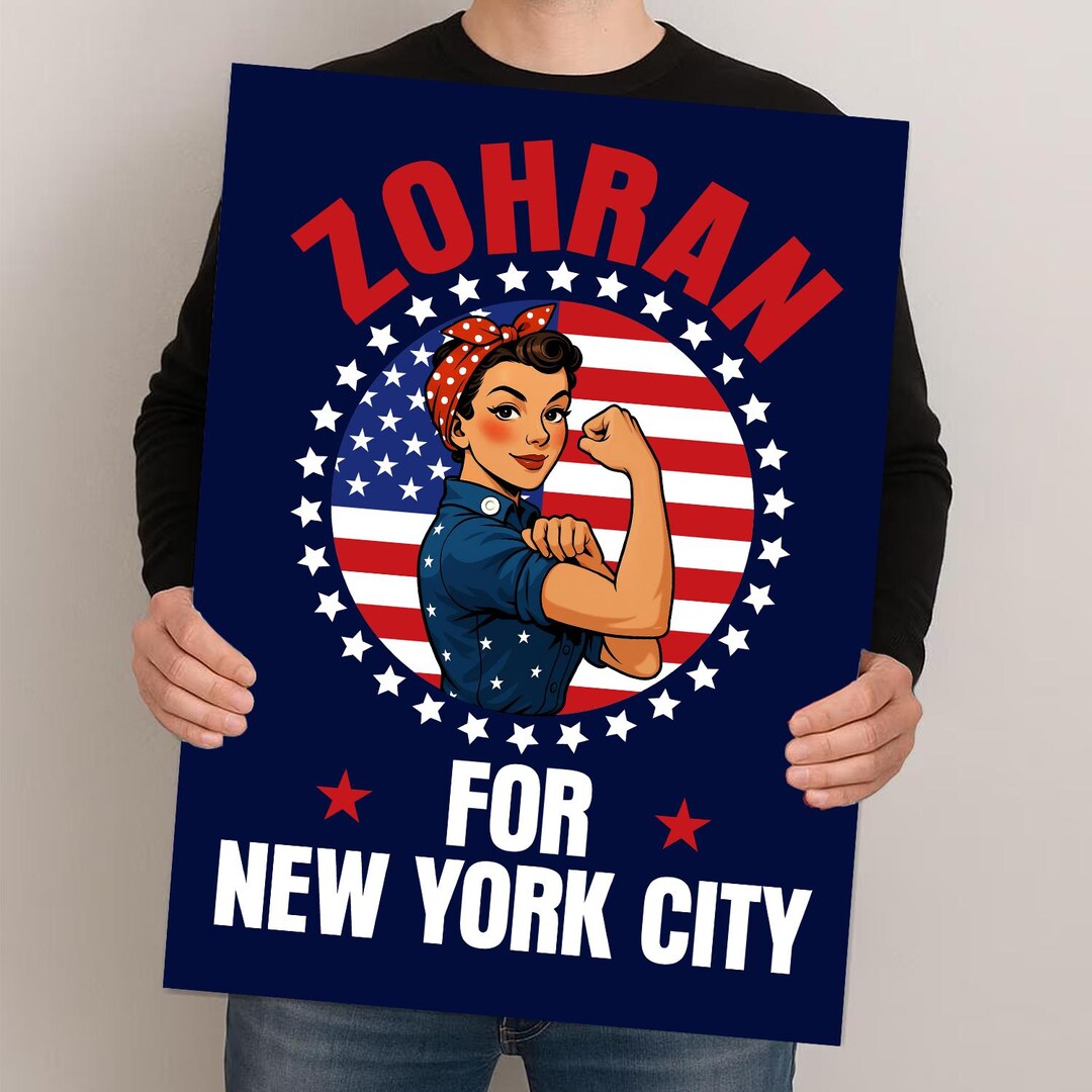 Zohran for New York City Sign PRINTABLE, Stand With Zohran Sign Png ...