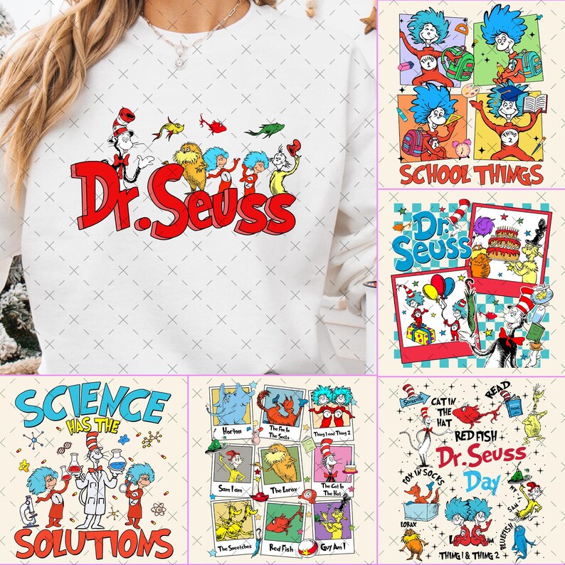 30++ Dr Seuss Png Bundle, Dr.seuss Png Sublimation, Dr.seuss Day Png ...