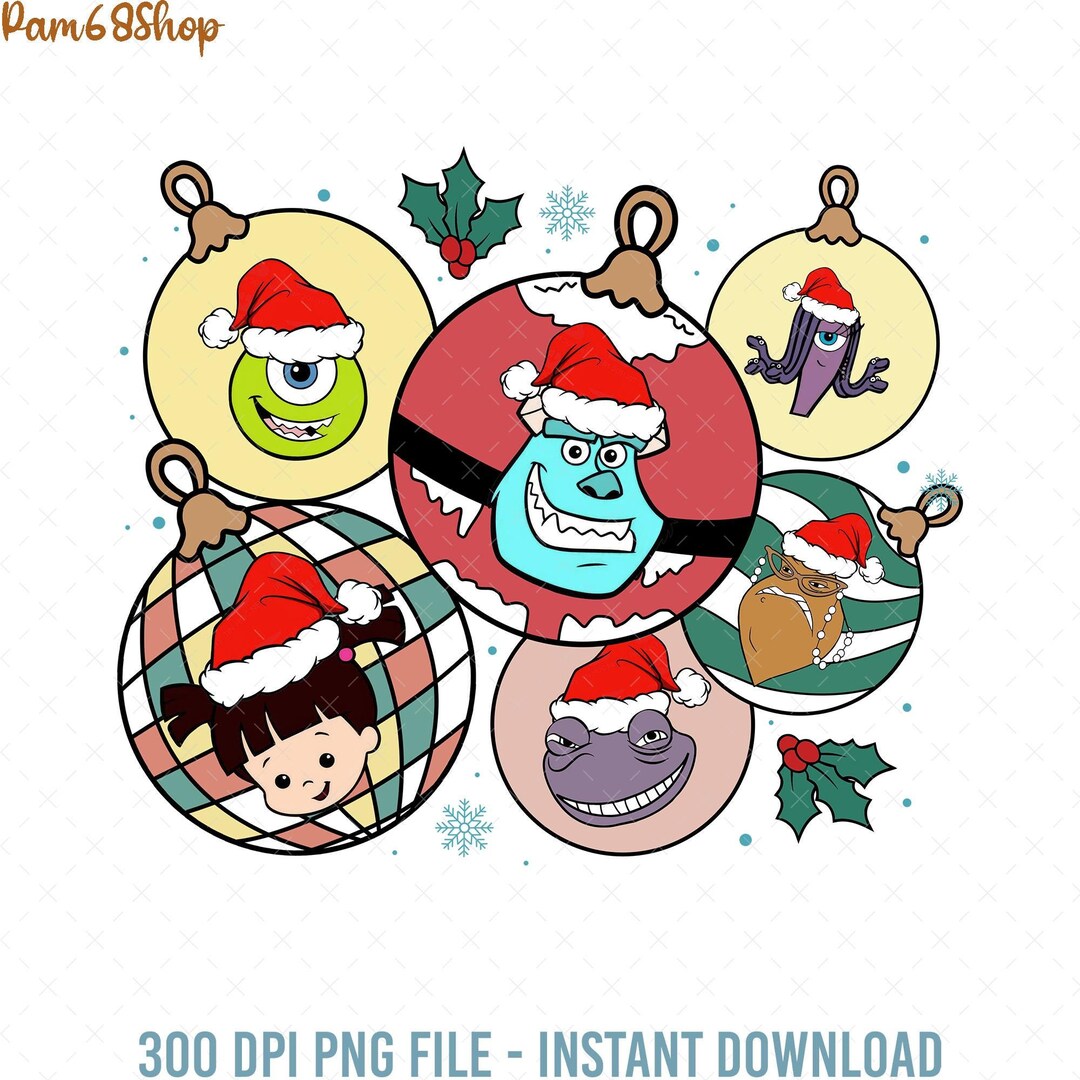 Monster Christmas Movie Characters Png, Monsters Disco Ball Christmas ...