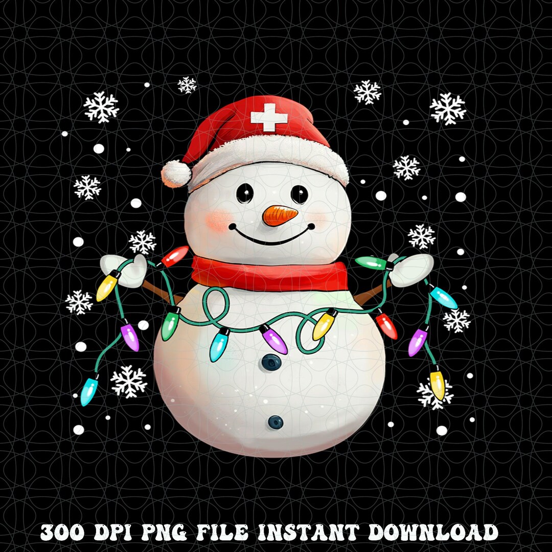 Snowman Nurse Christmas Png, Xmas Nursing Healthcare Worker Christmas ...