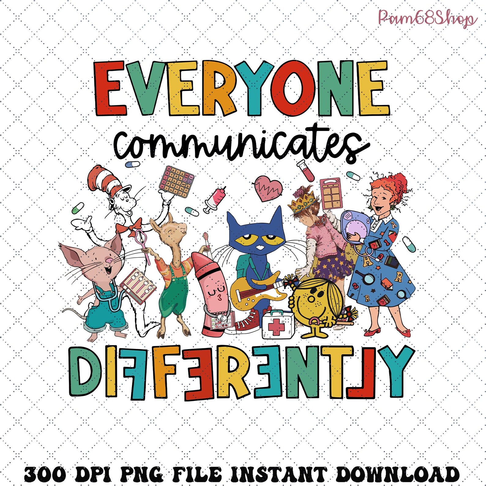 Everyone Communicates Differently Png, Children's Book Png, Autism ...