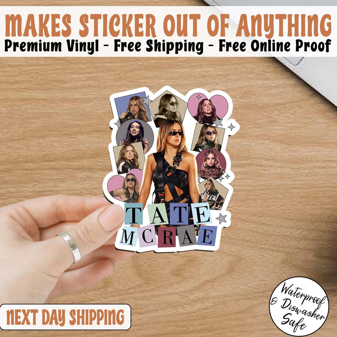 Tate Mcrae Sticker, Pop Singer Fan Art Vinyl Sticker, Musician Laptop ...