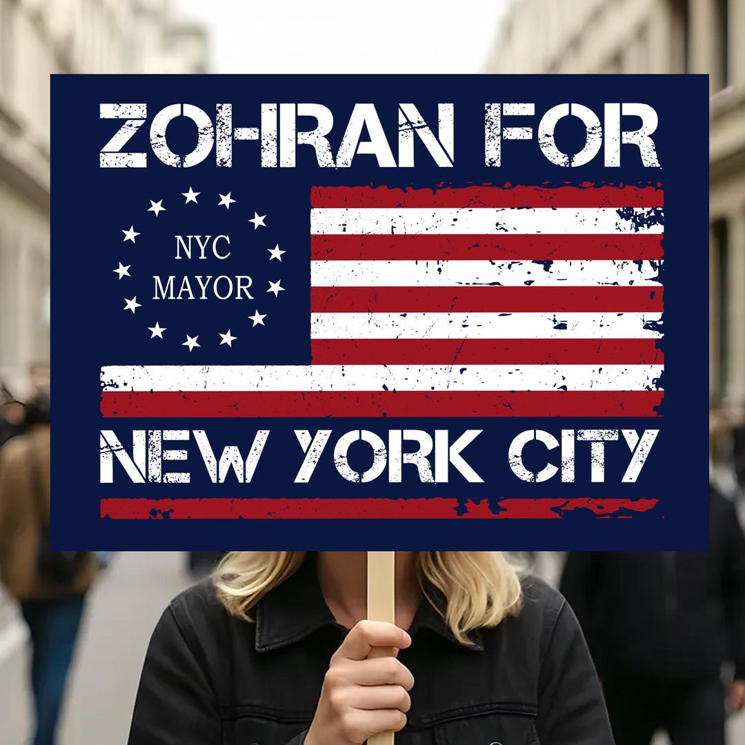 Zohran for New York City Sign PRINTABLE, Zohran Mamdani Poster for ...