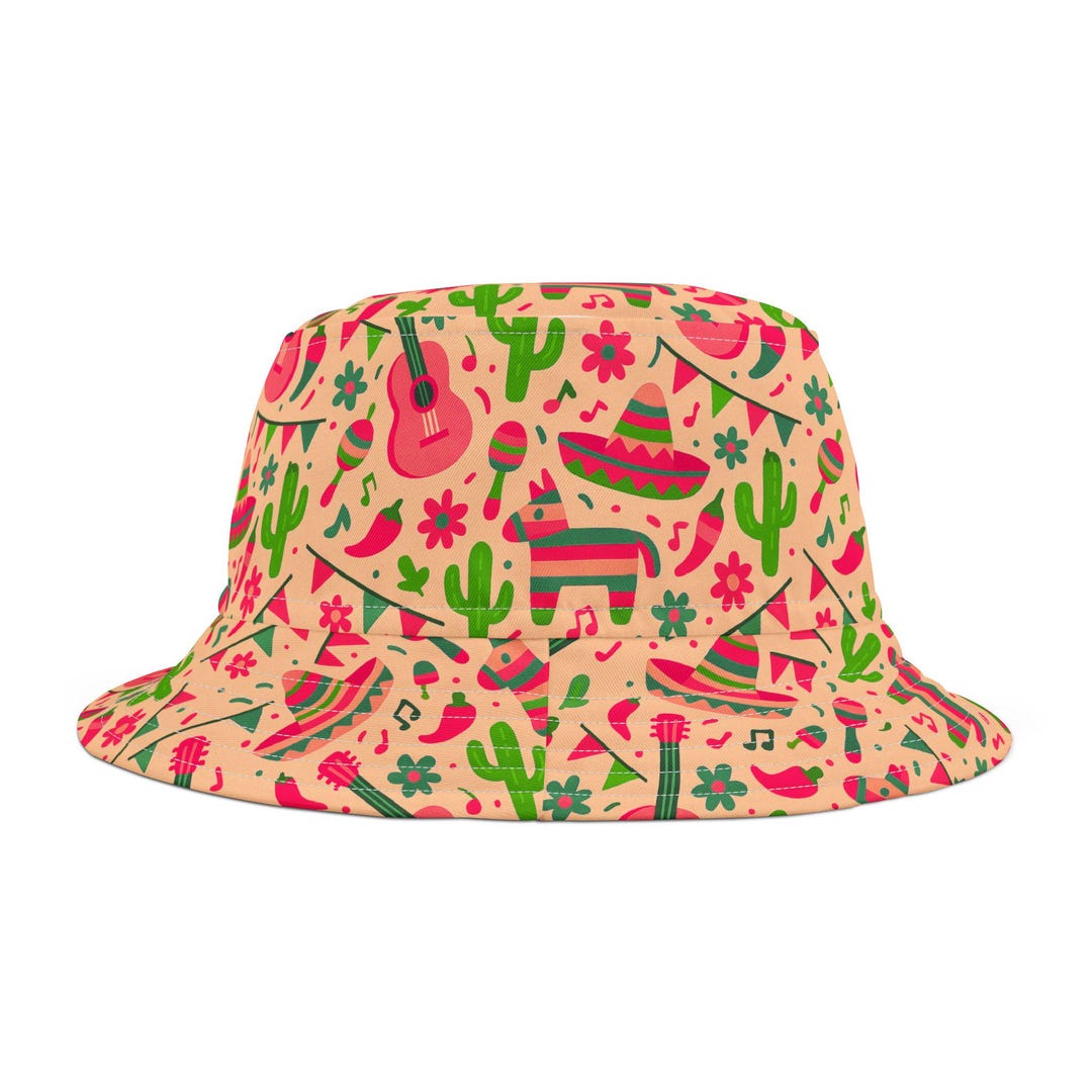 Cinco De Mayo Bucket Hat, Mexico Bucket Hat, Latin Bucket Hat - Light ...
