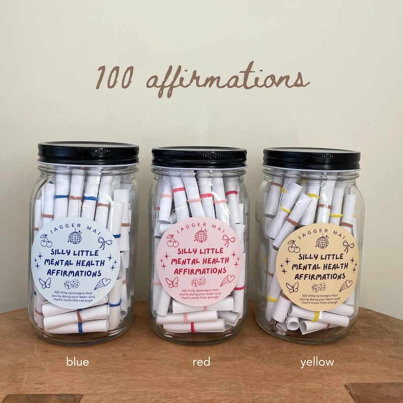 Silly Little Mental Health Affirmation Jar | Daily Positive ...