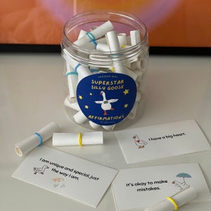 Superstar Silly Goose Affirmations for Kids | 50 Affirmation Cards With ...