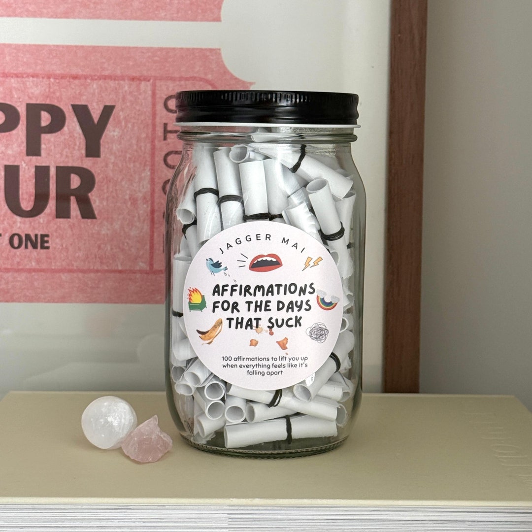 Silly Mental Health Affirmation Jar for the Days That Suck | Positive ...