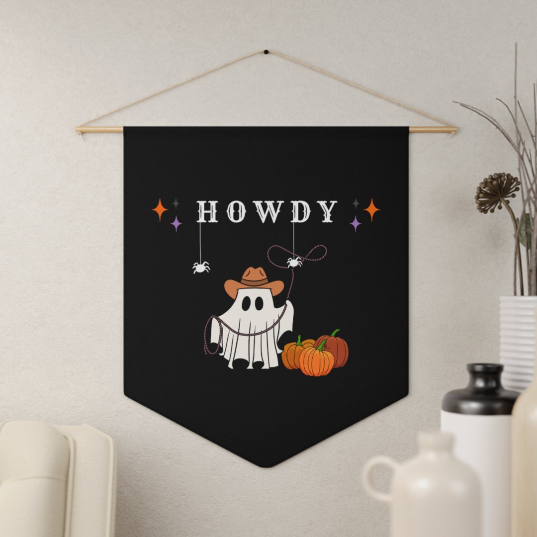 Halloween Pennant Banner | Halloween Cowboy Ghost Western Theme ...