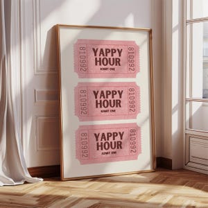 Yappy Hour Print, Happy Hour Bar Cart Wall Art Original Retro Cocktail ...