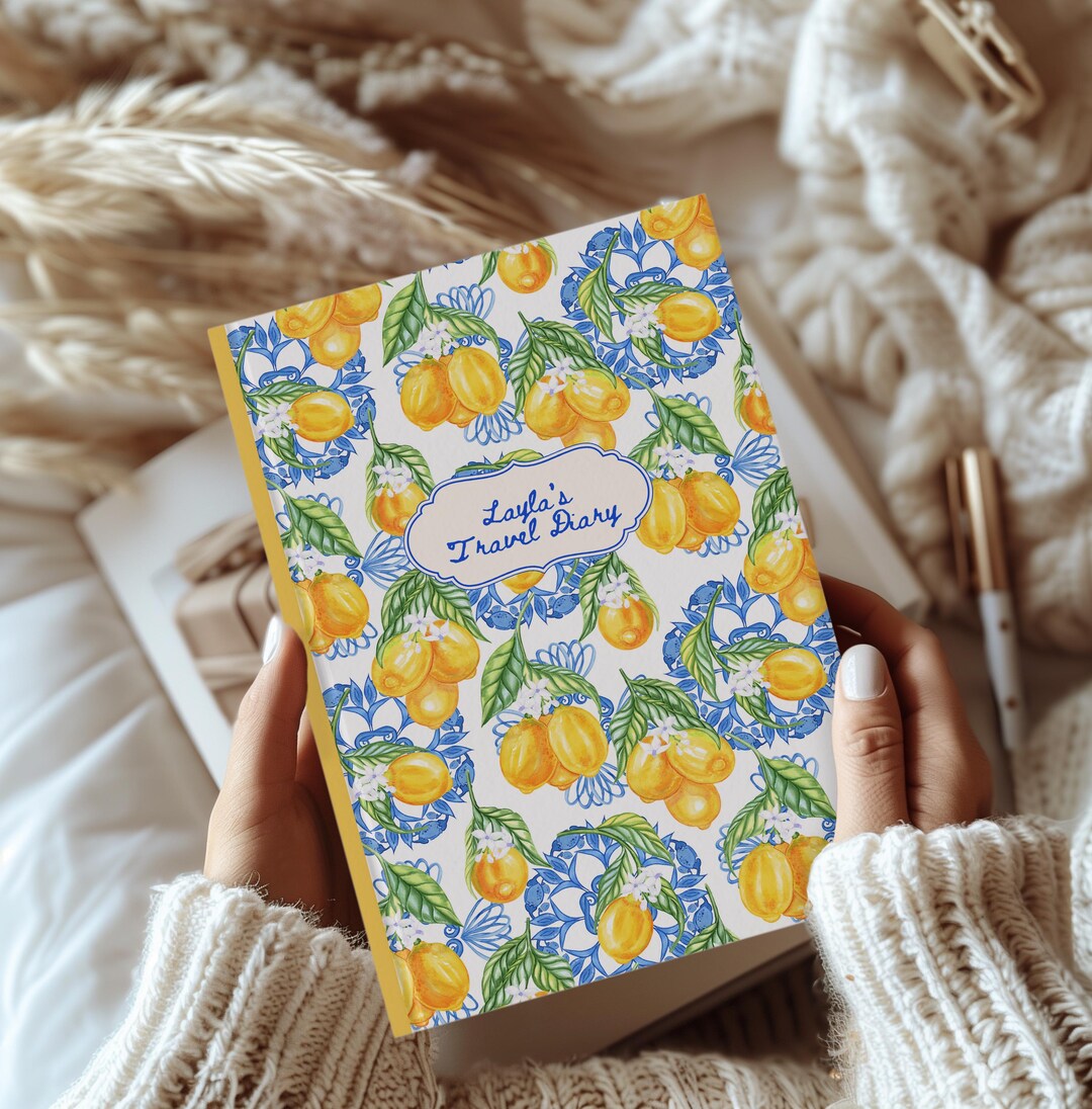 Personalized Travel Journal With Custom Cover and Spine, Vacation Diary ...