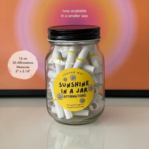 Affirmation Jar for Sending You Sunshine | 100 Uplifting Affirmations ...