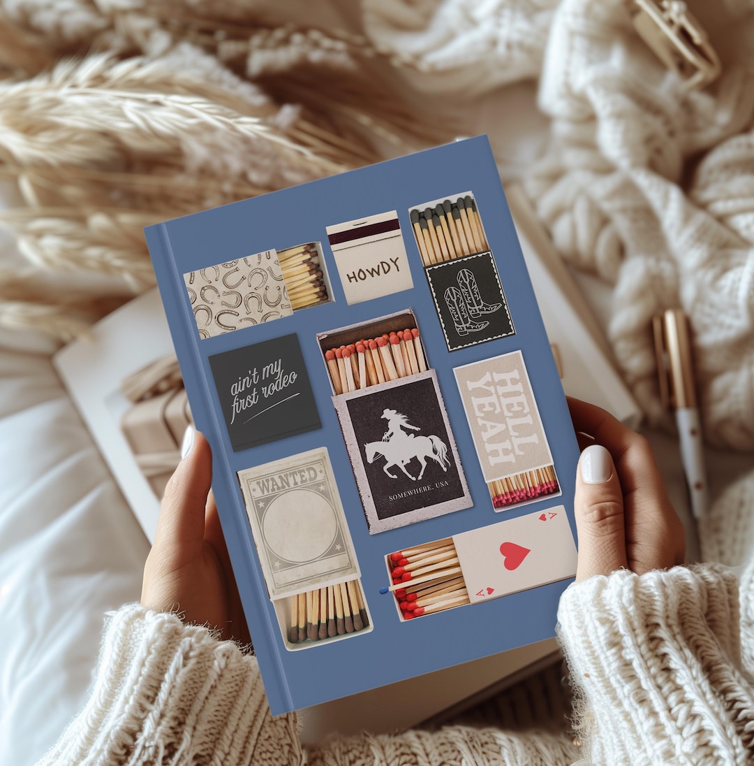Western Matchbook Collage Journal, Vintage Cowgirl Notebook, Retro ...