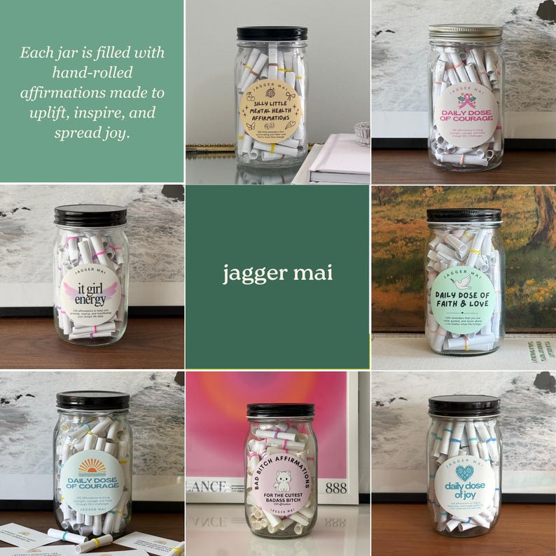 Silly Little Mental Health Affirmation Jar | Daily Positive ...