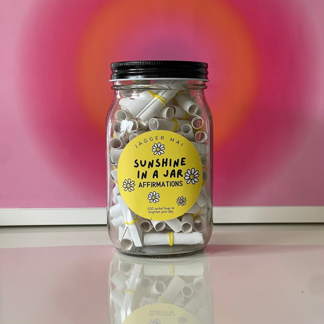 Affirmation Jar for Sending You Sunshine | 100 Uplifting Affirmations ...