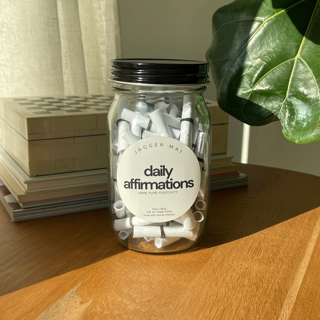Daily Affirmations Jar | 100 Positive Affirmative Cards | Affirmational ...