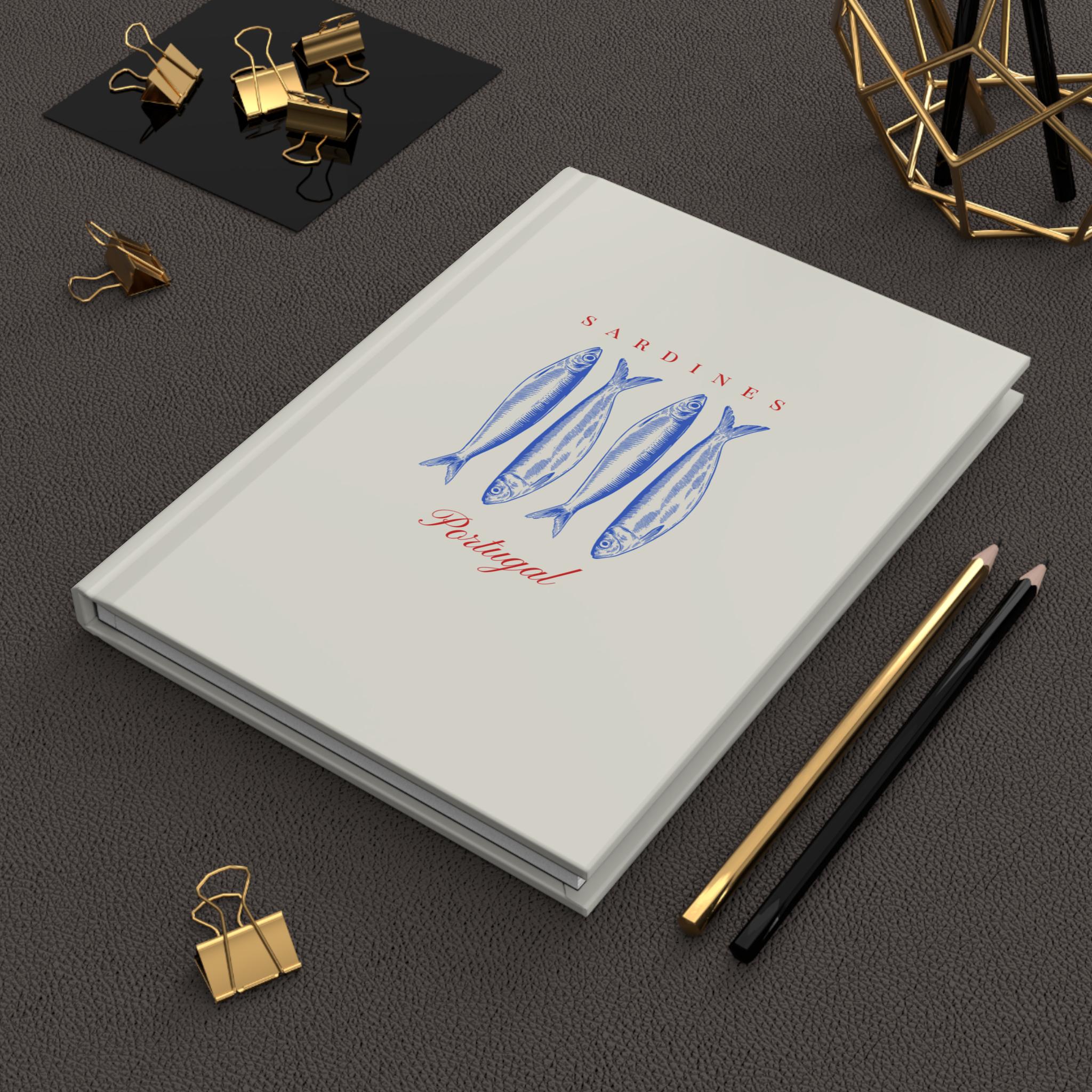 Portugal Travel Journal | Red & Blue Sardines Notebook | Mediterranean ...