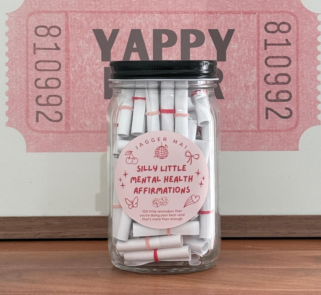 Affirmation Jar for Anxiety | Daily Positive Notes | Self-care Gift for ...
