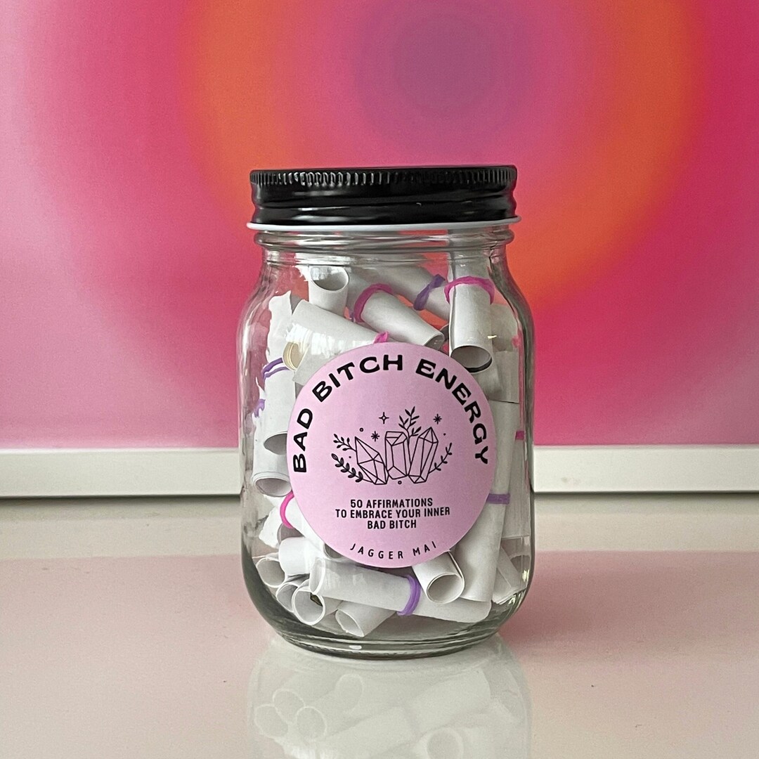 Bad Bitch Energy Affirmation Jar | Positive Affirmations | Bachelorette ...