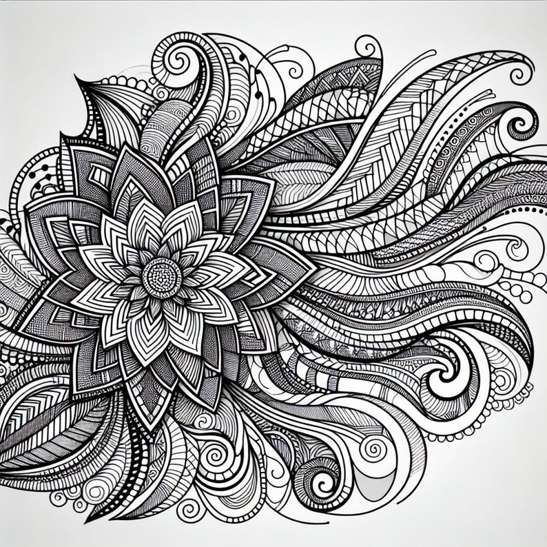 Zentangle Coloring Pages Meditative Coloring Pages for Kids and Adults ...