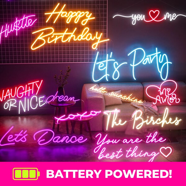 Neon Sign Battery Operated - Etsy