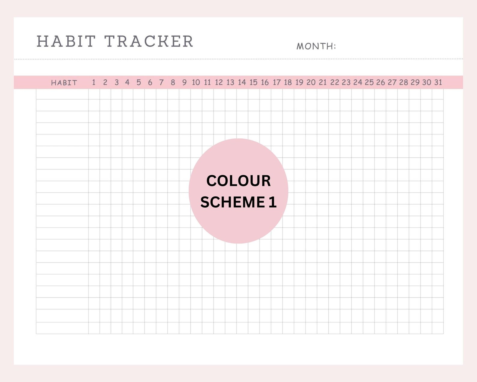 Daily Habit Tracker Printable, Monthly Routine Checklist, Minimalist ...