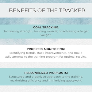 Weight Training Tracker Progressive Overload Spreadsheet Compatible ...